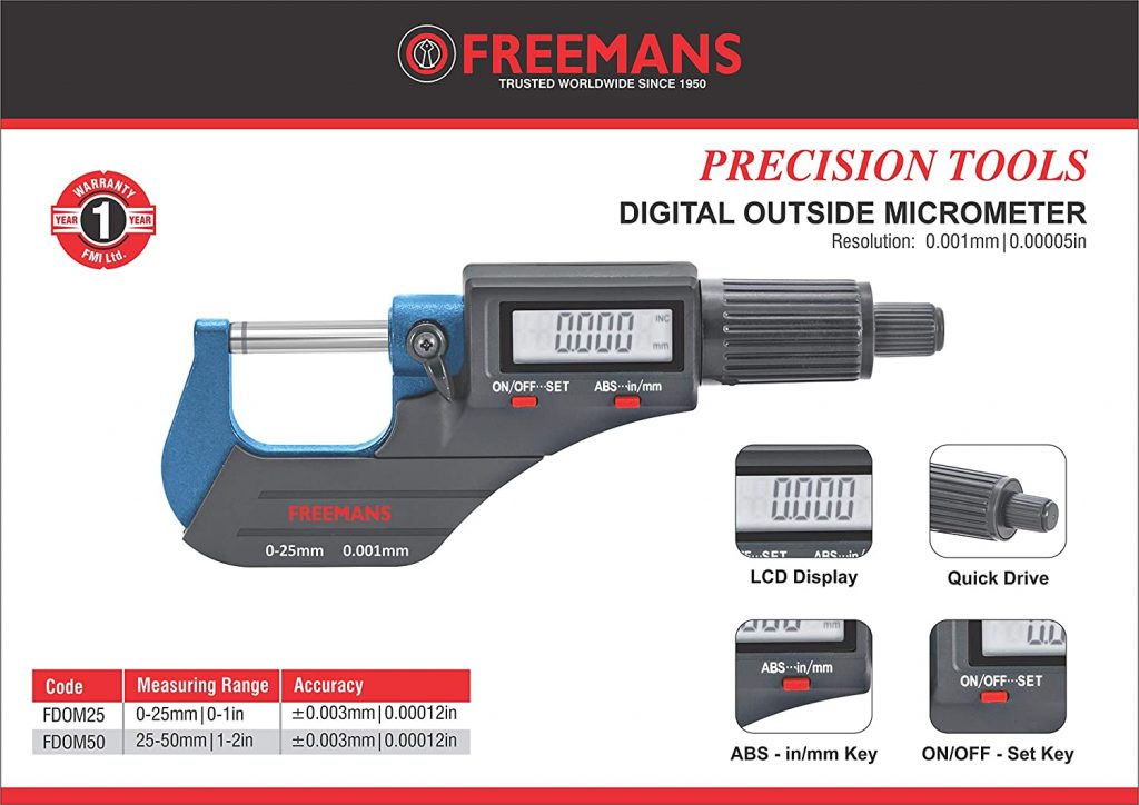 Freemans Digital Outside Micrometer-FDOM – TOBOIDS